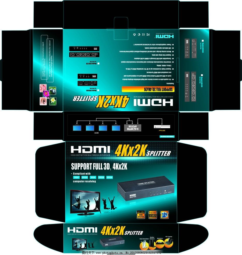 HDMI包装盒图片_其他_包装-图行天下素材网